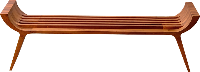 Wooden Ribbed Bench – Krea World